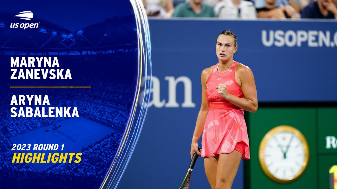 Best photos of Aryna Sabalenka vs. Maryna Zanevska, Round 1 at the 2023 ...