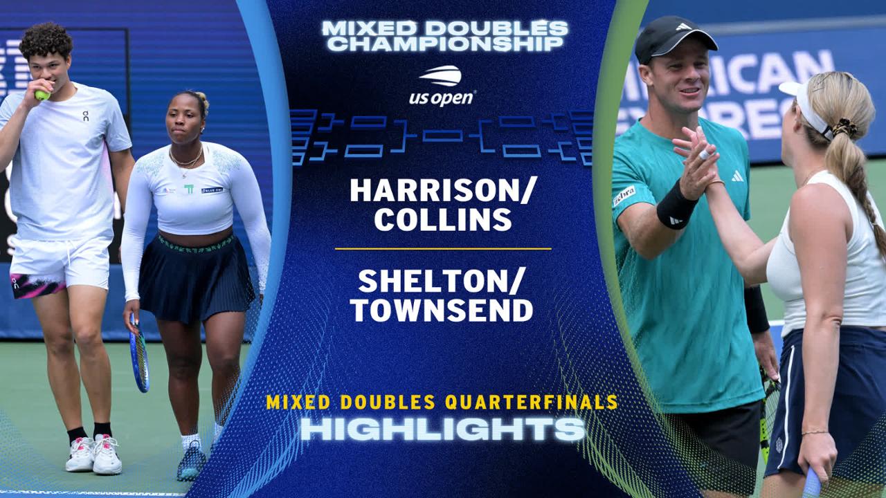 Harrison/Collins vs. Shelton/Townsend Mixed Doubles Quartfinal, Set 2 ...