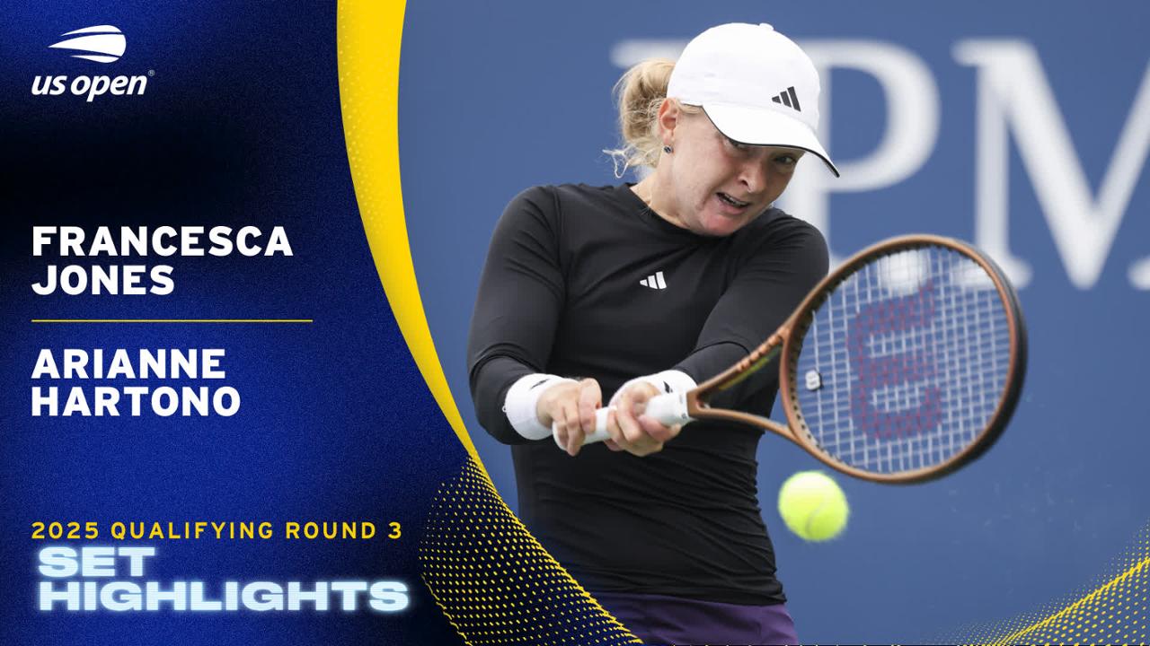 Jones vs. Hartono, Qualifying Round 3, Set 1 - US Open Highlights ...