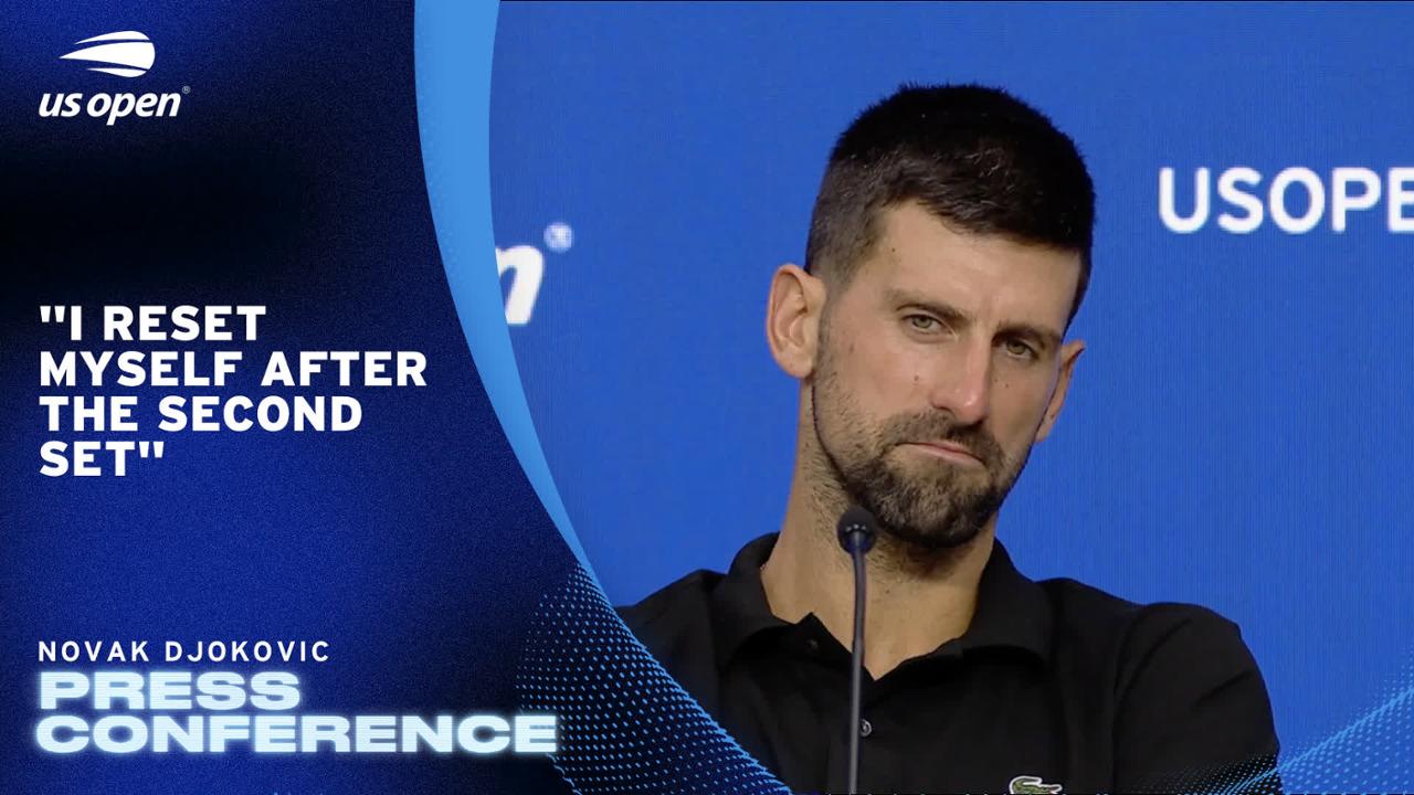 Novak Djokovic Press Conference, Round 1 - US Open Highlights ...