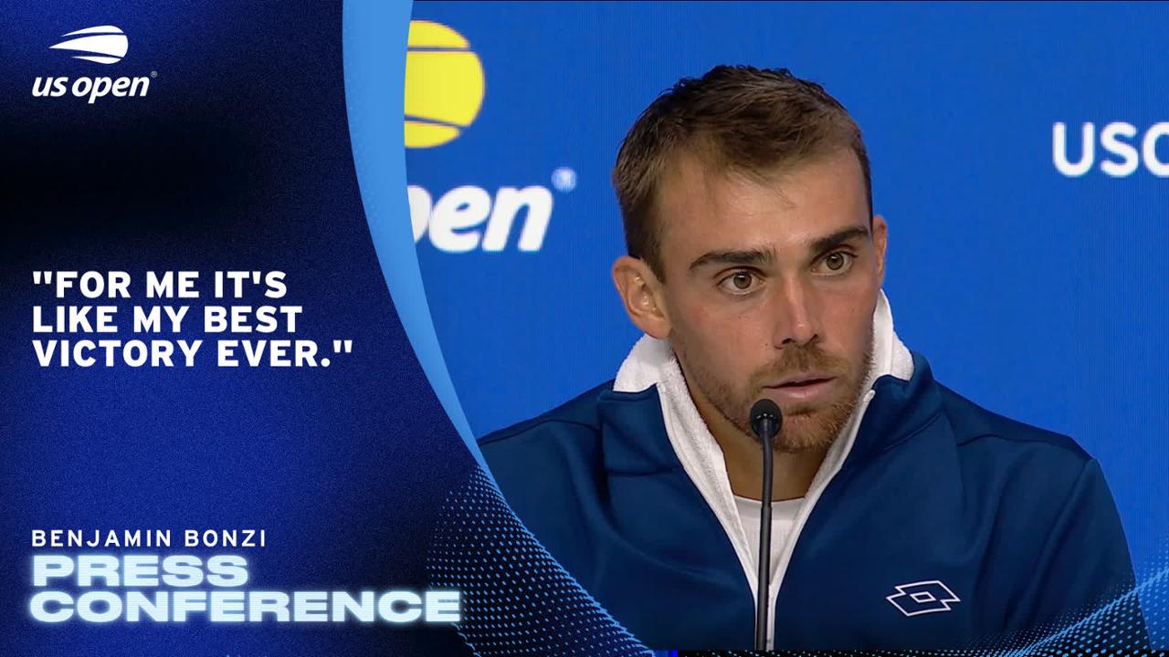 Benjamin Bonzi Press Conference, Round 1 - US Open Highlights ...