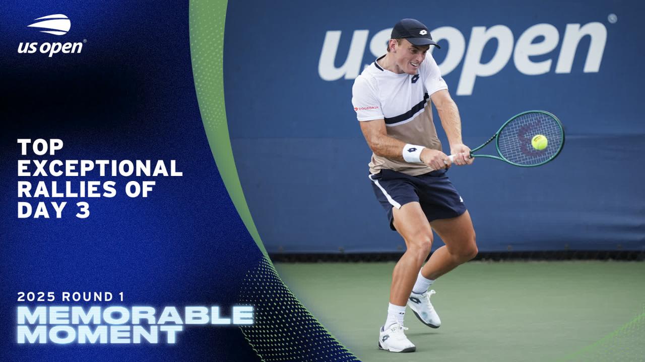 Top Exceptional Rallies of Day 3, Round 1 - US Open Highlights ...