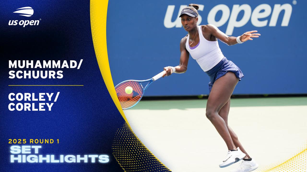 Muhammad/Schuurs vs. Corley/Corley, Round 1, Set 2 - US Open Highlights ...