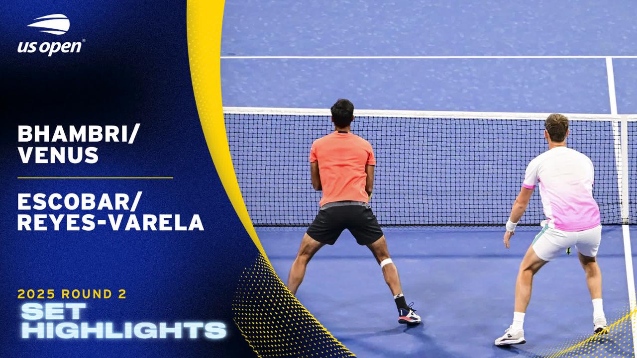 Bhambri/Venus vs Escobar/Reyes-Varela, Round 2, Set 1 - US Open ...