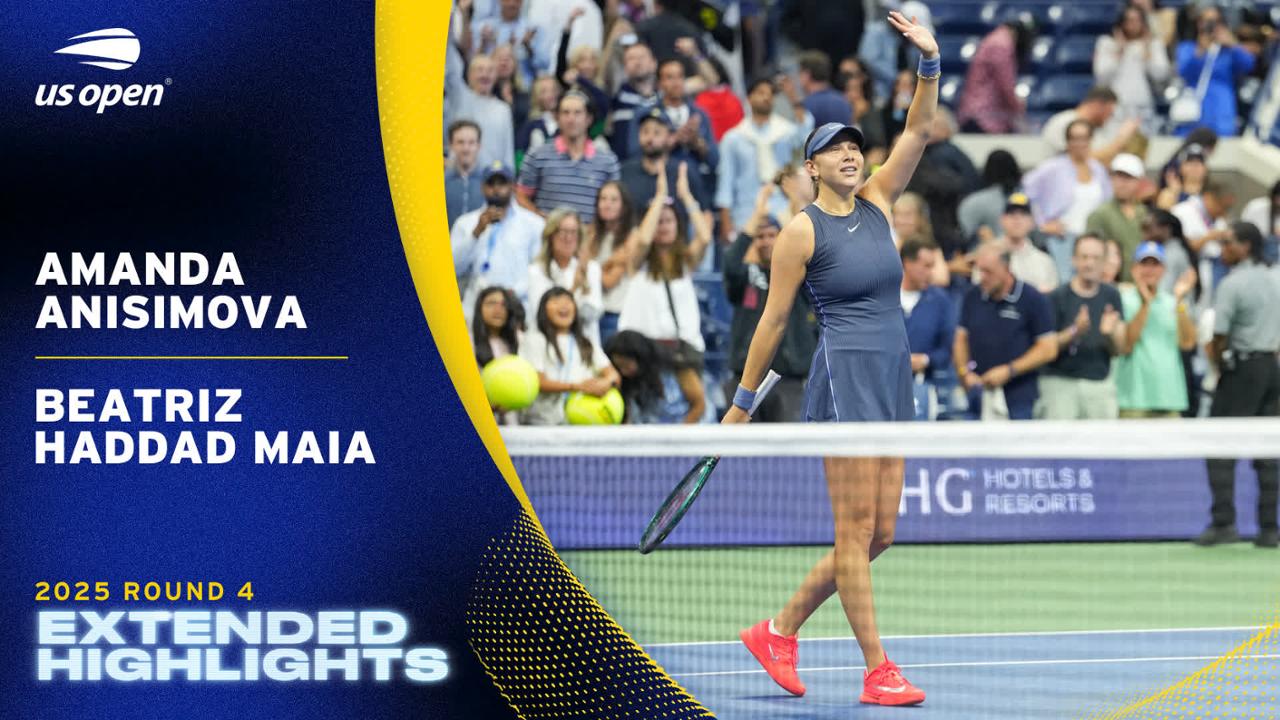 Anisimova vs. Haddad Maia Extended Highlights, Round 4 - US Open ...