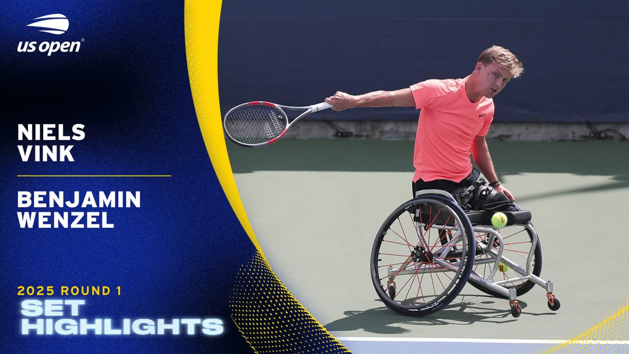 Vink vs. Wenzel, Wheelchair Quad Singles, Round 1, Set 1 - US Open ...