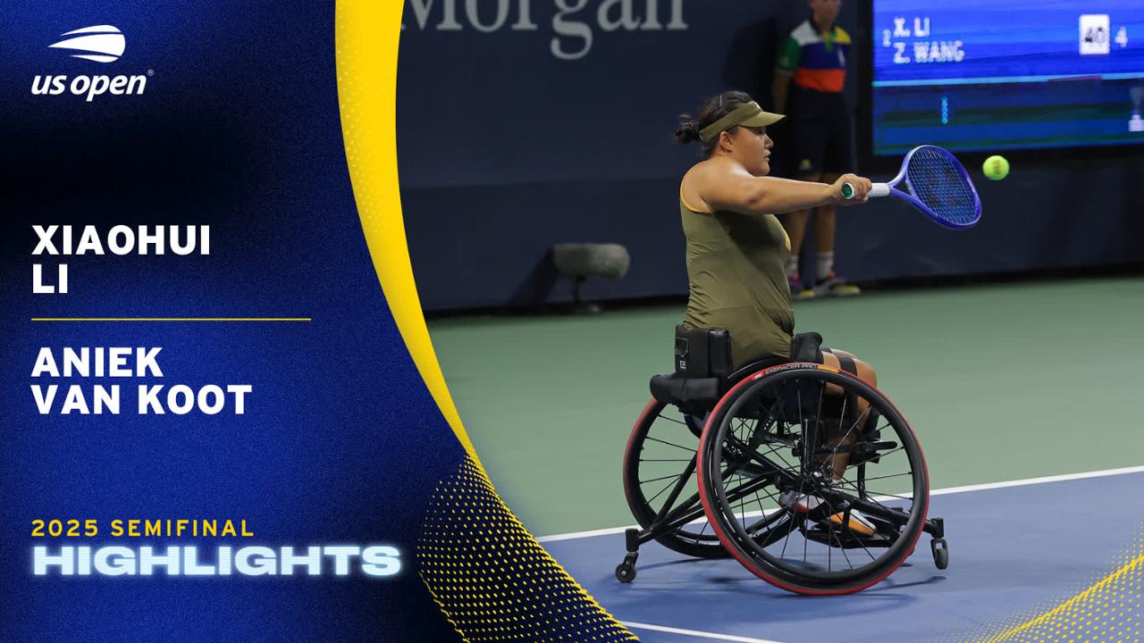 Li vs. Van Koot Wheelchair Singles, Semifinal - US Open Highlights ...